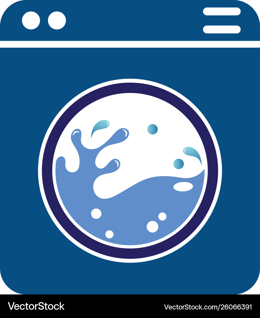 Washing clothes logo icon laundry service Vector Image