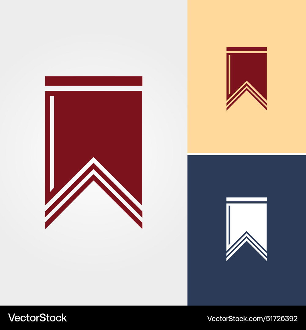 Book mark logo Royalty Free Vector Image - VectorStock