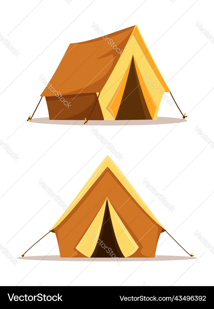 Camping travel tent isolated on white background Vector Image