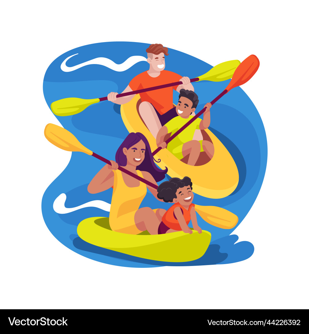 Caribbean kayaking isolated cartoon Royalty Free Vector