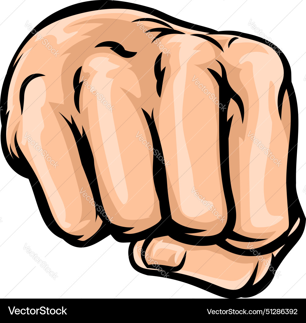 Cartoon fist Royalty Free Vector Image - VectorStock