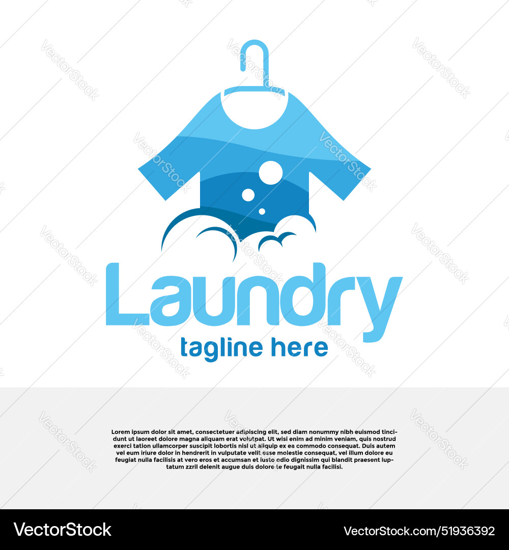 Clean laundry wash icon logo design Royalty Free Vector
