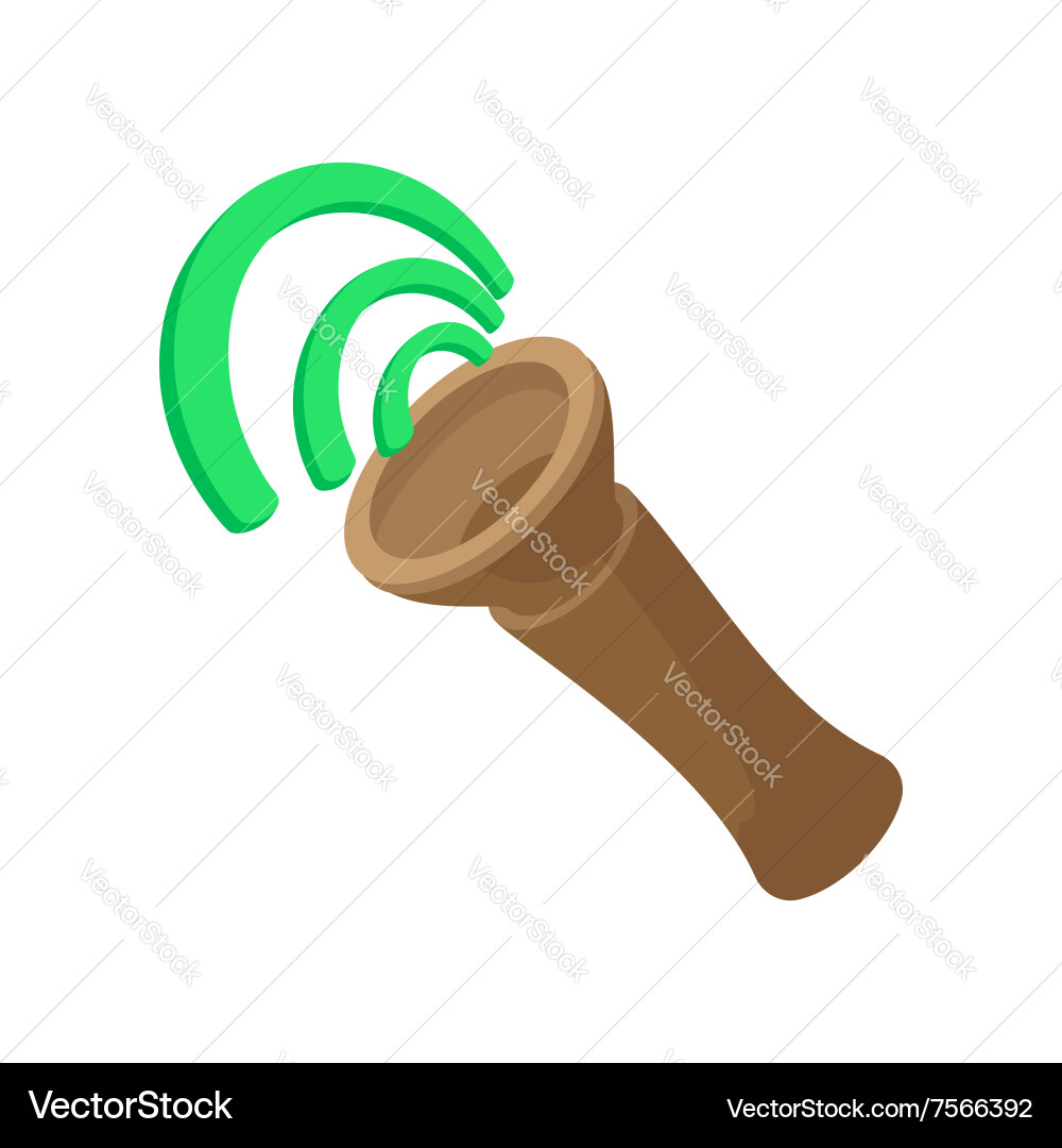 Duck call hunting cartoon icon Royalty Free Vector Image