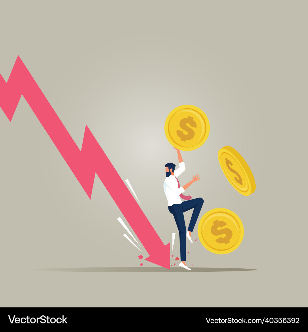 Financial crisis concept Royalty Free Vector Image