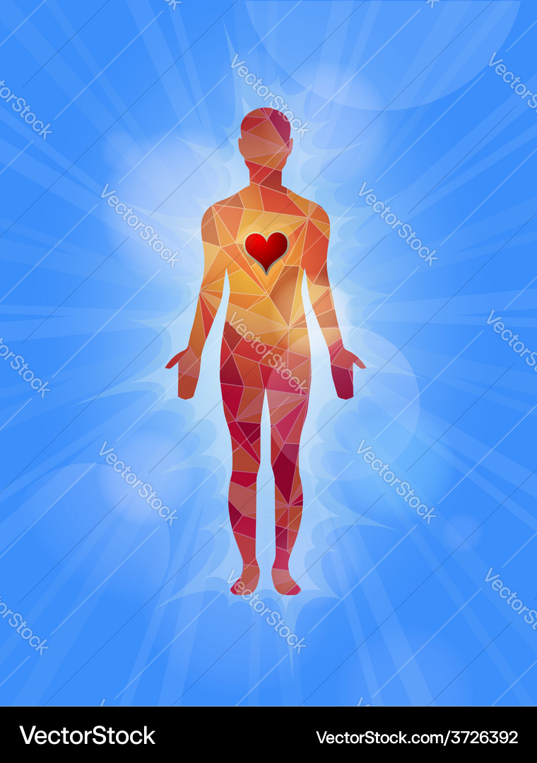 Human with faith feeling Royalty Free Vector Image