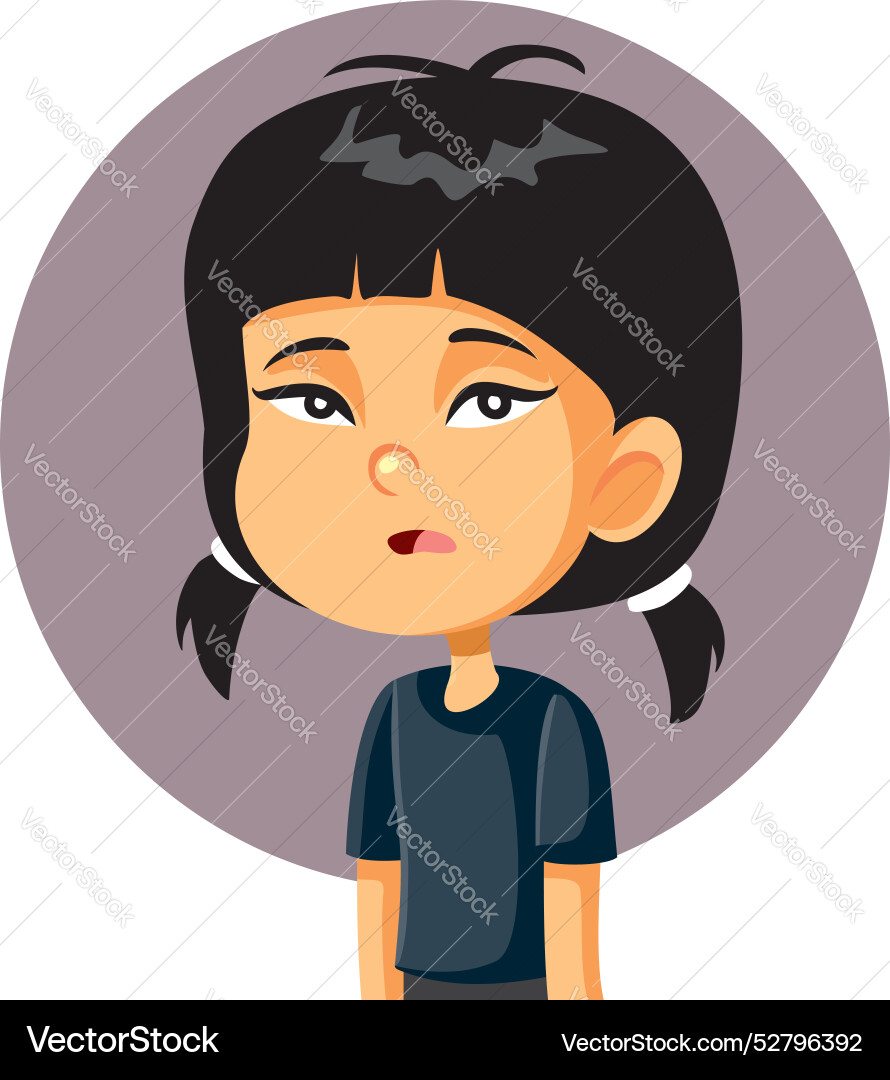 Little girl feeling deceptionate and sad Vector Image