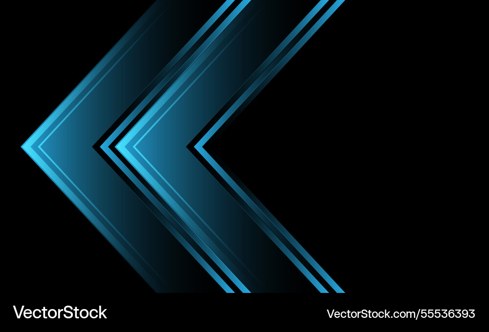 Abstract blue glossy arrow direction geometric Vector Image