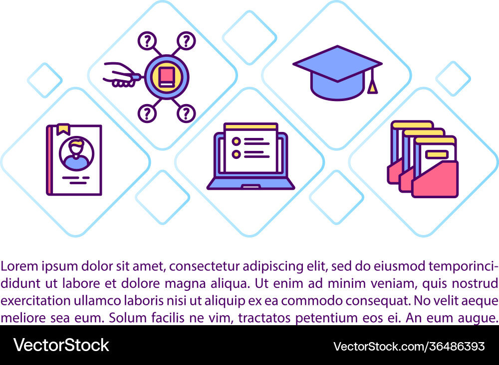 Academic research database guide concept icon Vector Image