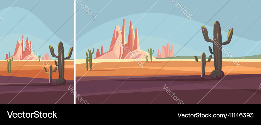 Arizona desert landscape Royalty Free Vector Image