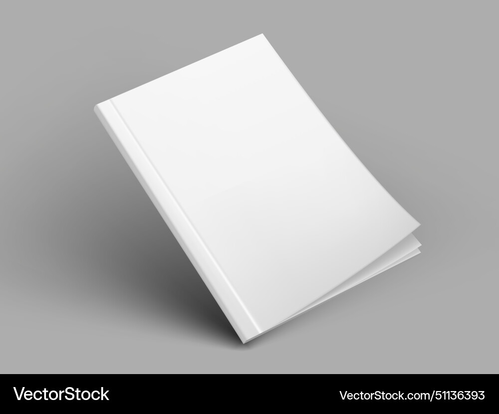 Book or brochure clear cover template on gray Vector Image