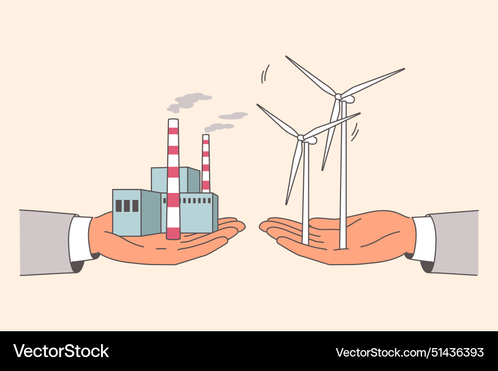 Choice alternative method generating electricity Vector Image