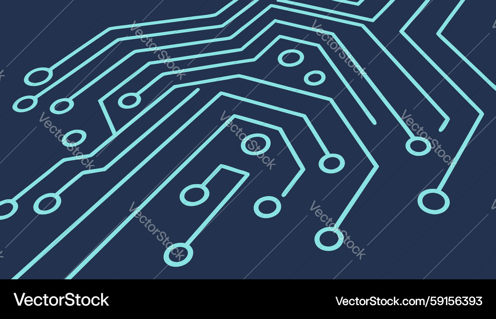 Detailed circuit board with digital traces design – Royalty-Free Vector | VectorStock