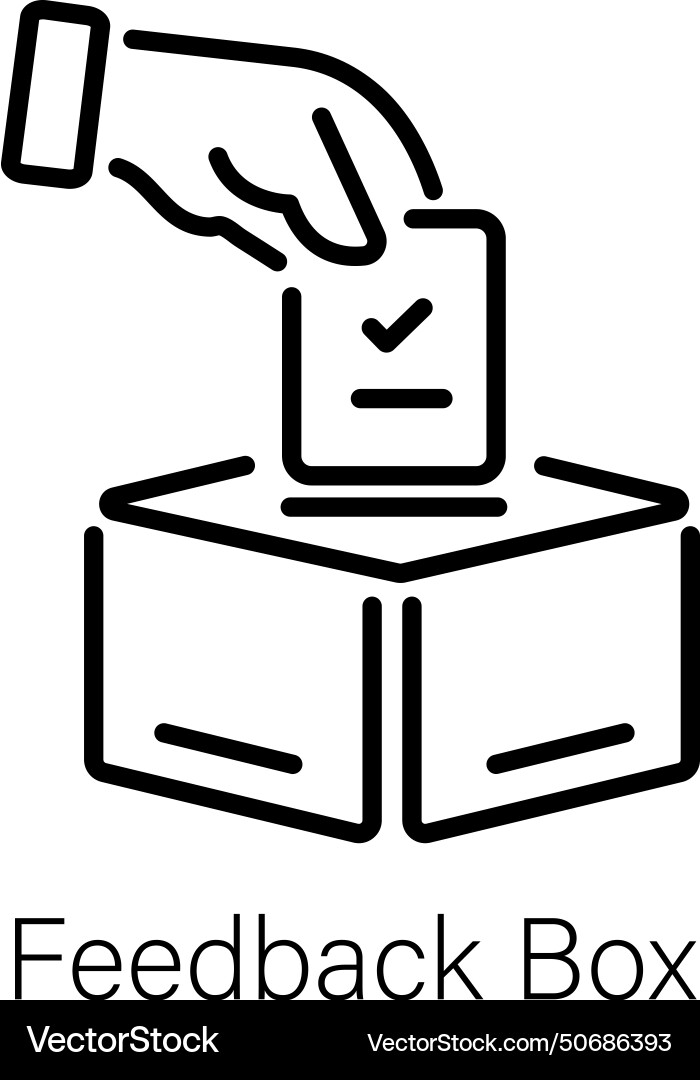 Feedback box Royalty Free Vector Image - VectorStock