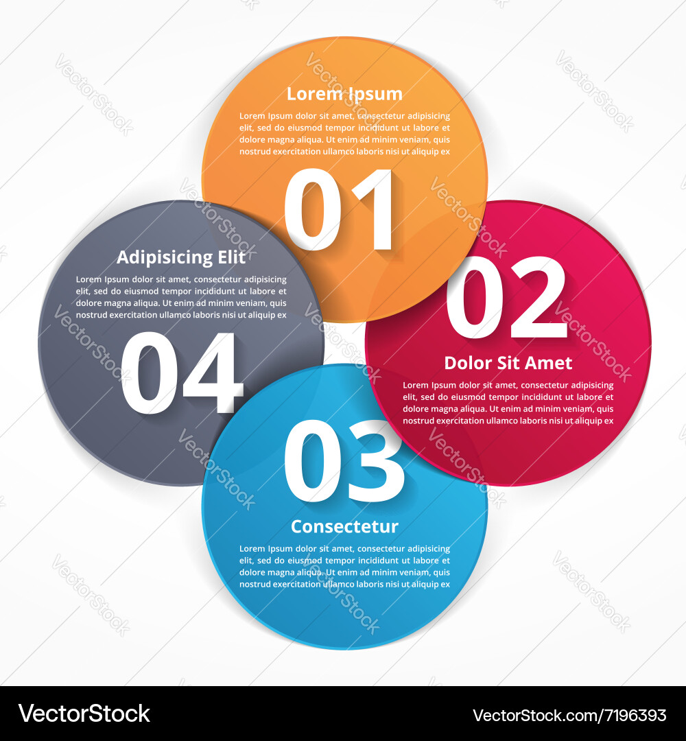 Four steps infographics Royalty Free Vector Image