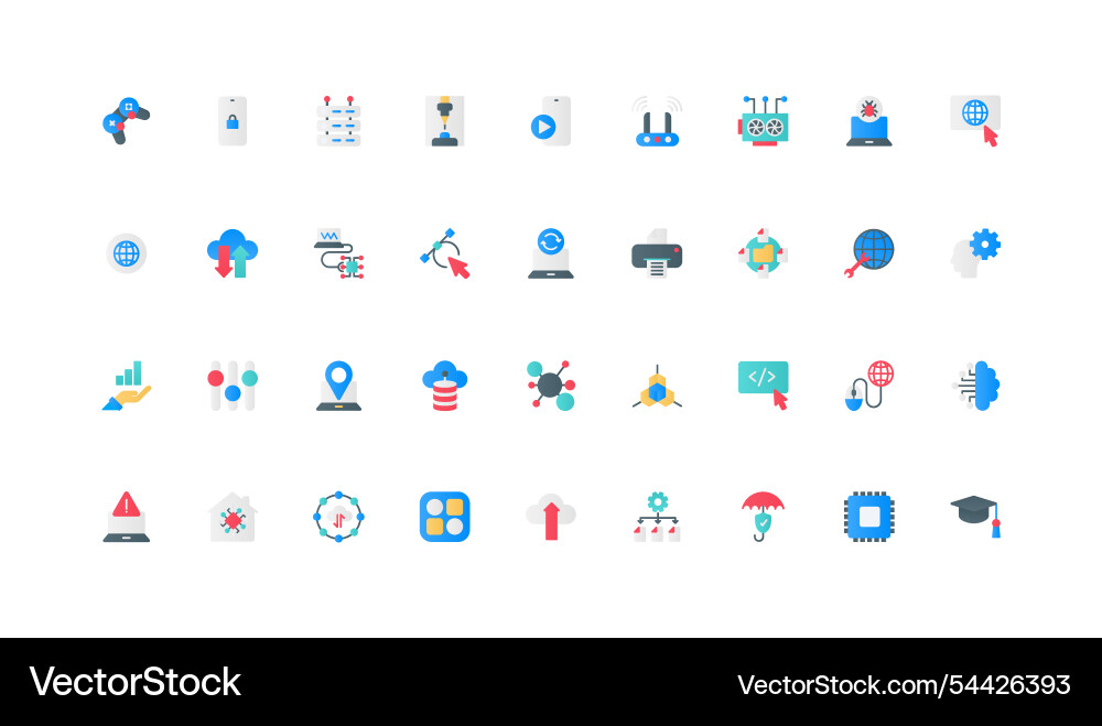 Information technology digital data system Vector Image