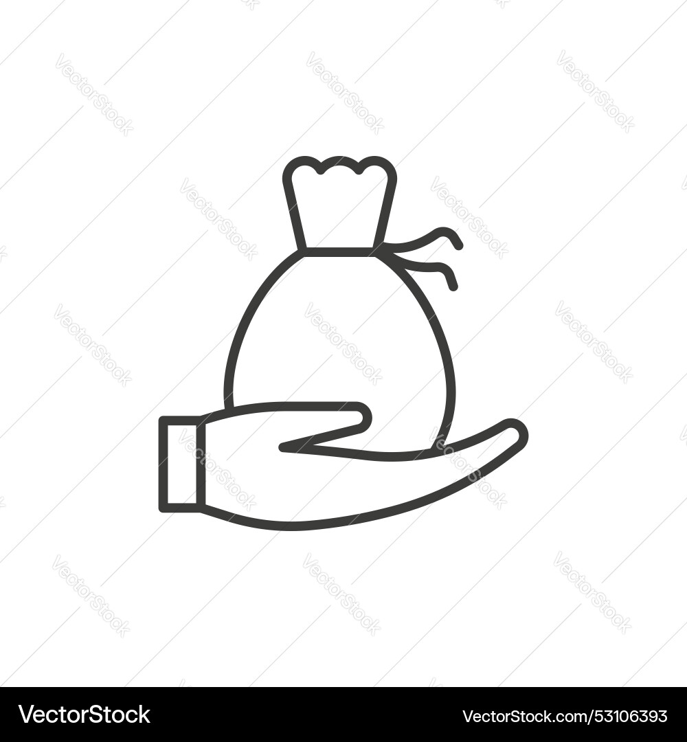 Inheritance law line icon isolated on white Vector Image