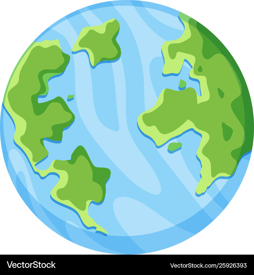 Isolated earth on white background Royalty Free Vector Image