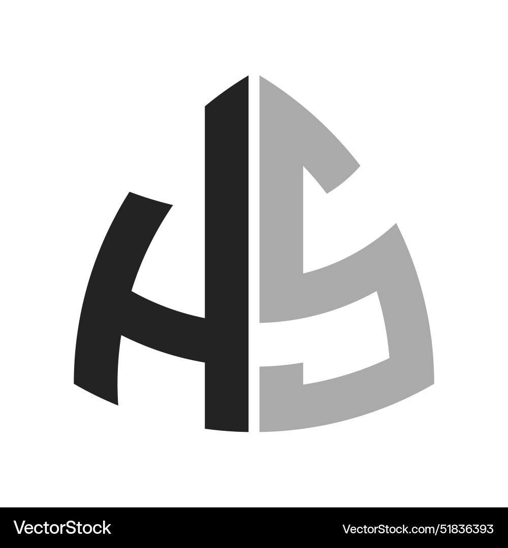 Modern creative hs logo design letter icon Vector Image