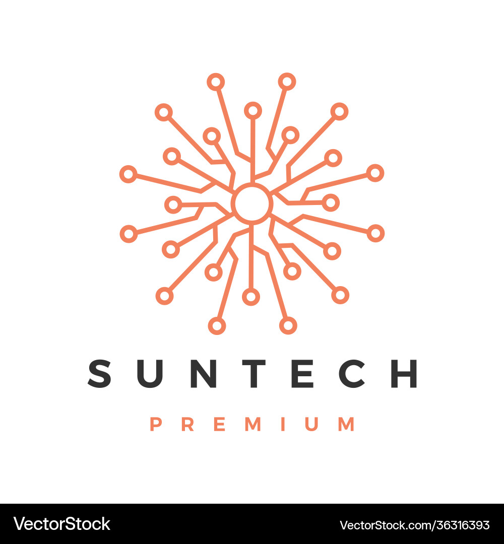 Moon tech electric circuit logo icon Royalty Free Vector