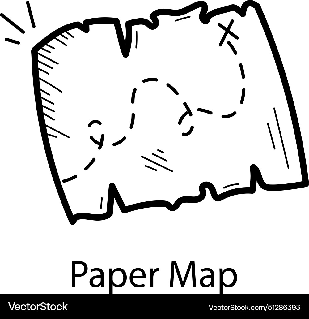 Paper map Royalty Free Vector Image - VectorStock