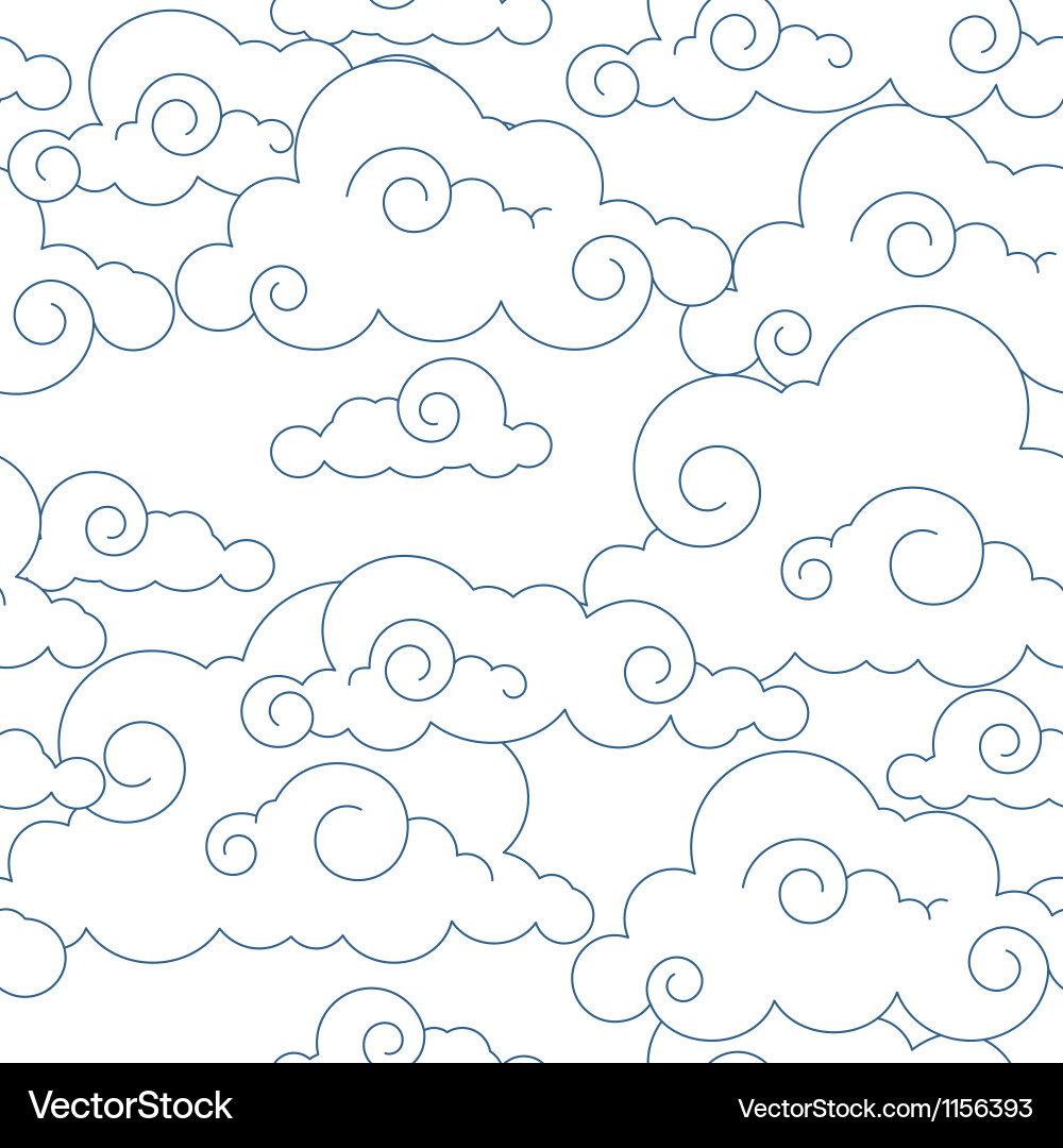 Stylized Cloud Pattern Royalty Free Vector Image