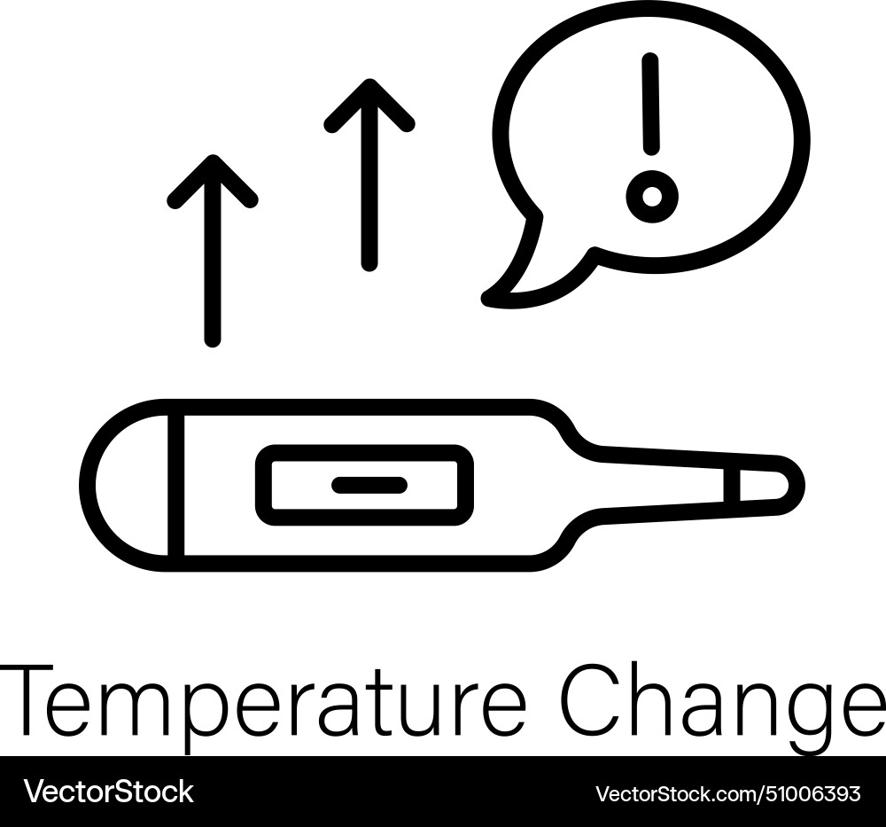 Temperature change Royalty Free Vector Image - VectorStock