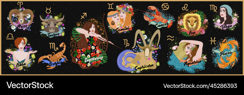 Zodiac Royalty Free Vector Image - VectorStock