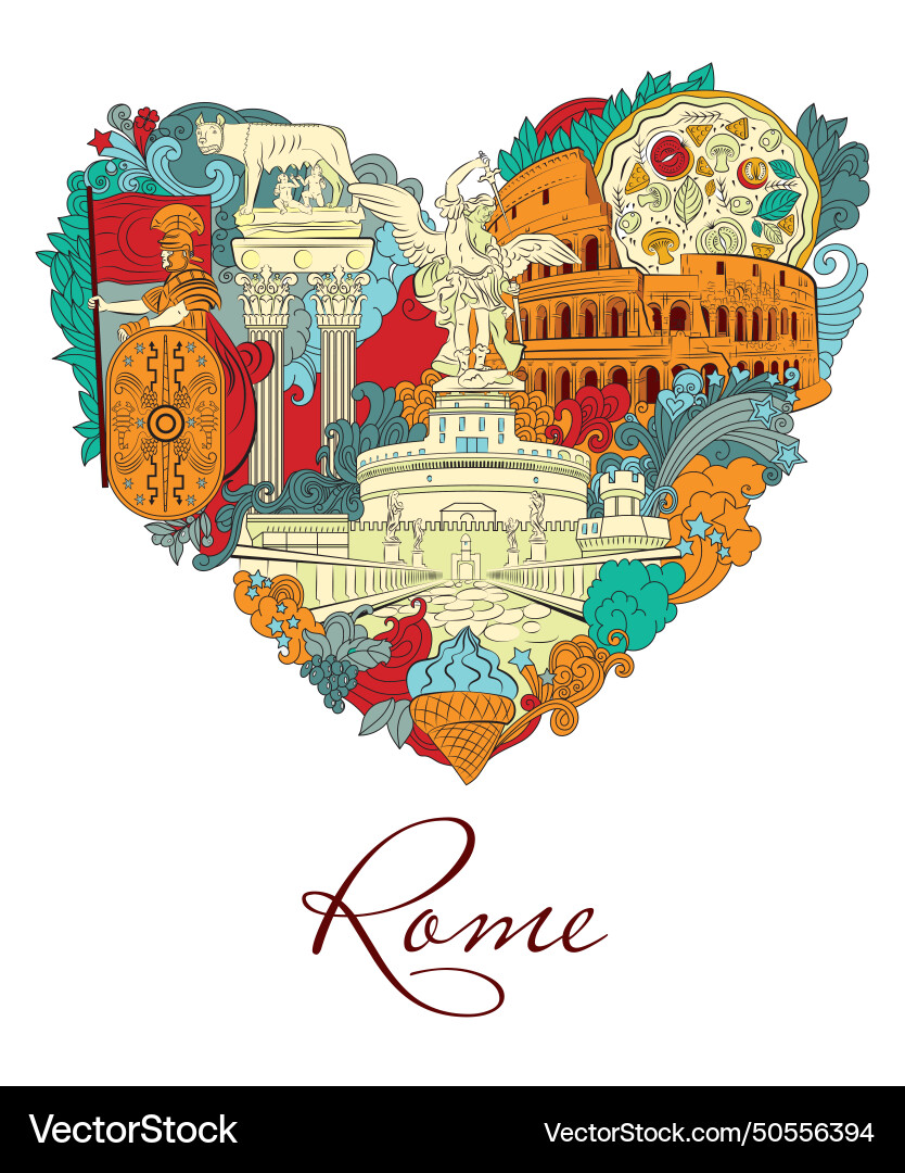 02 color rome Royalty Free Vector Image - VectorStock