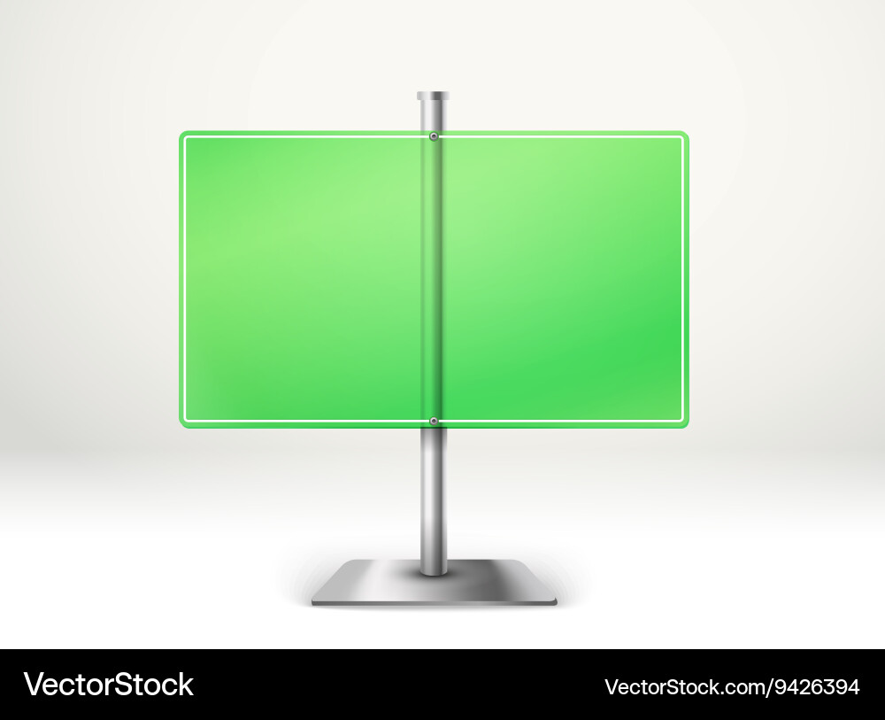 Blank transparent glass information board template