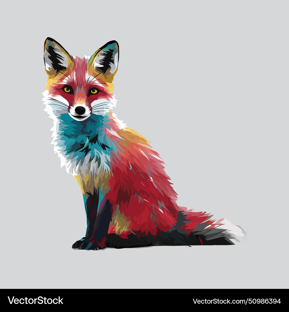 Colorful dog Royalty Free Vector Image - VectorStock