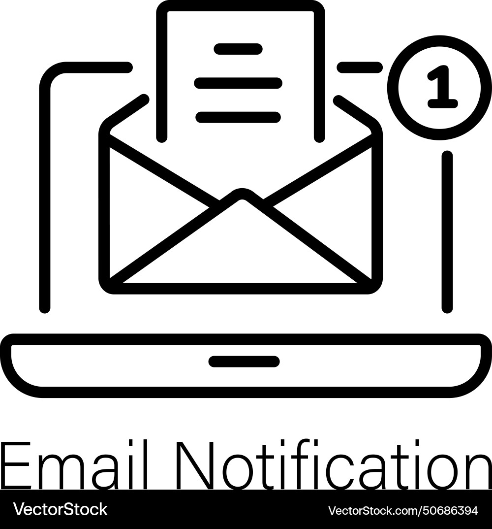 Email notification Royalty Free Vector Image - VectorStock