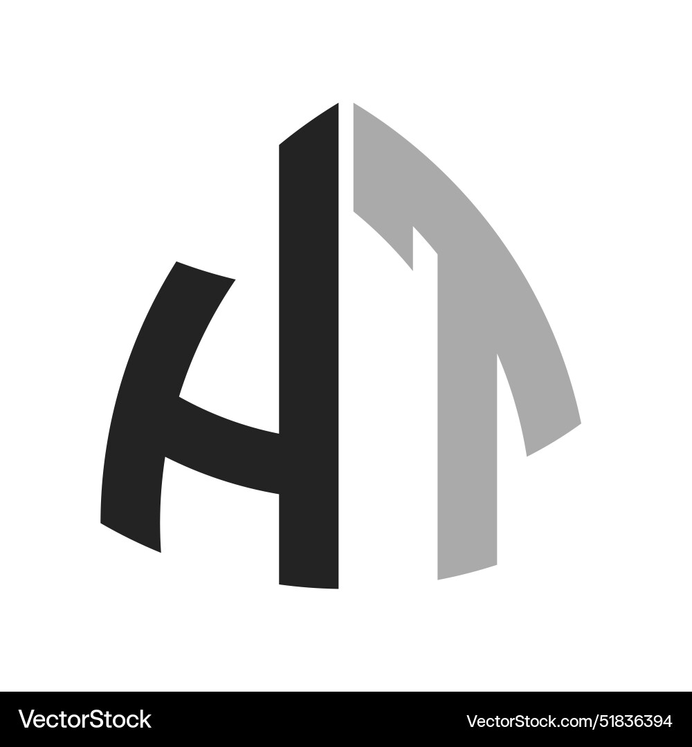 Modern creative ht logo design letter ht icon for Vector Image