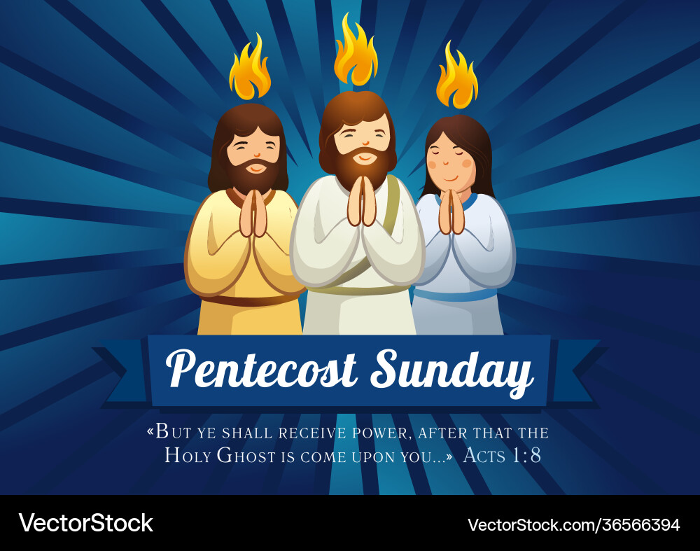 Pentecost sunday banner Royalty Free Vector Image