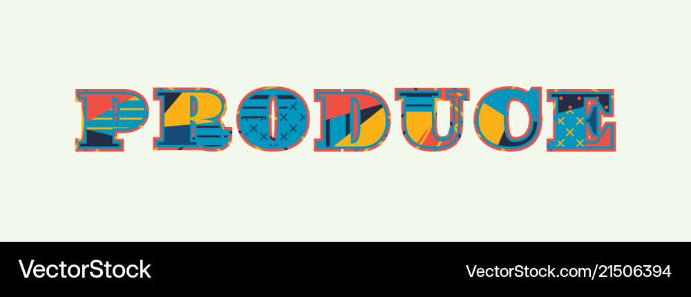 Produce Word Art Concept Royalty Free Vector Image