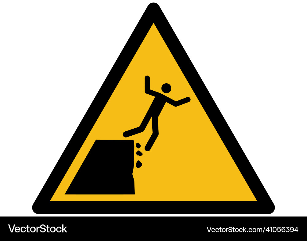 Unstable cliff edge Royalty Free Vector Image - VectorStock