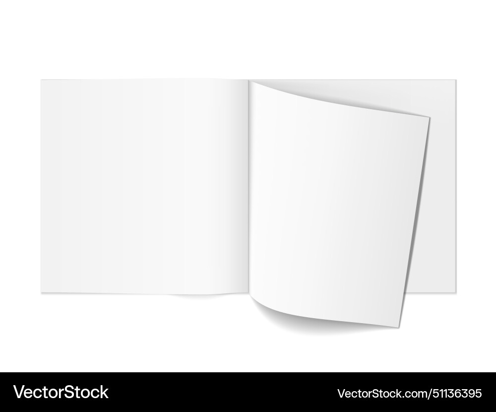 Book or brochure clear cover template on white Vector Image