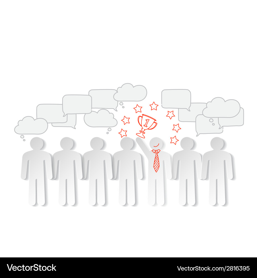 Business charts teamwork and team leader Vector Image
