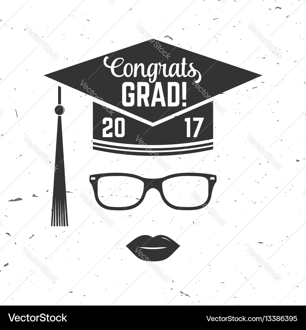 Class of 2017 Graduation Badge Royalty Free Vector Image