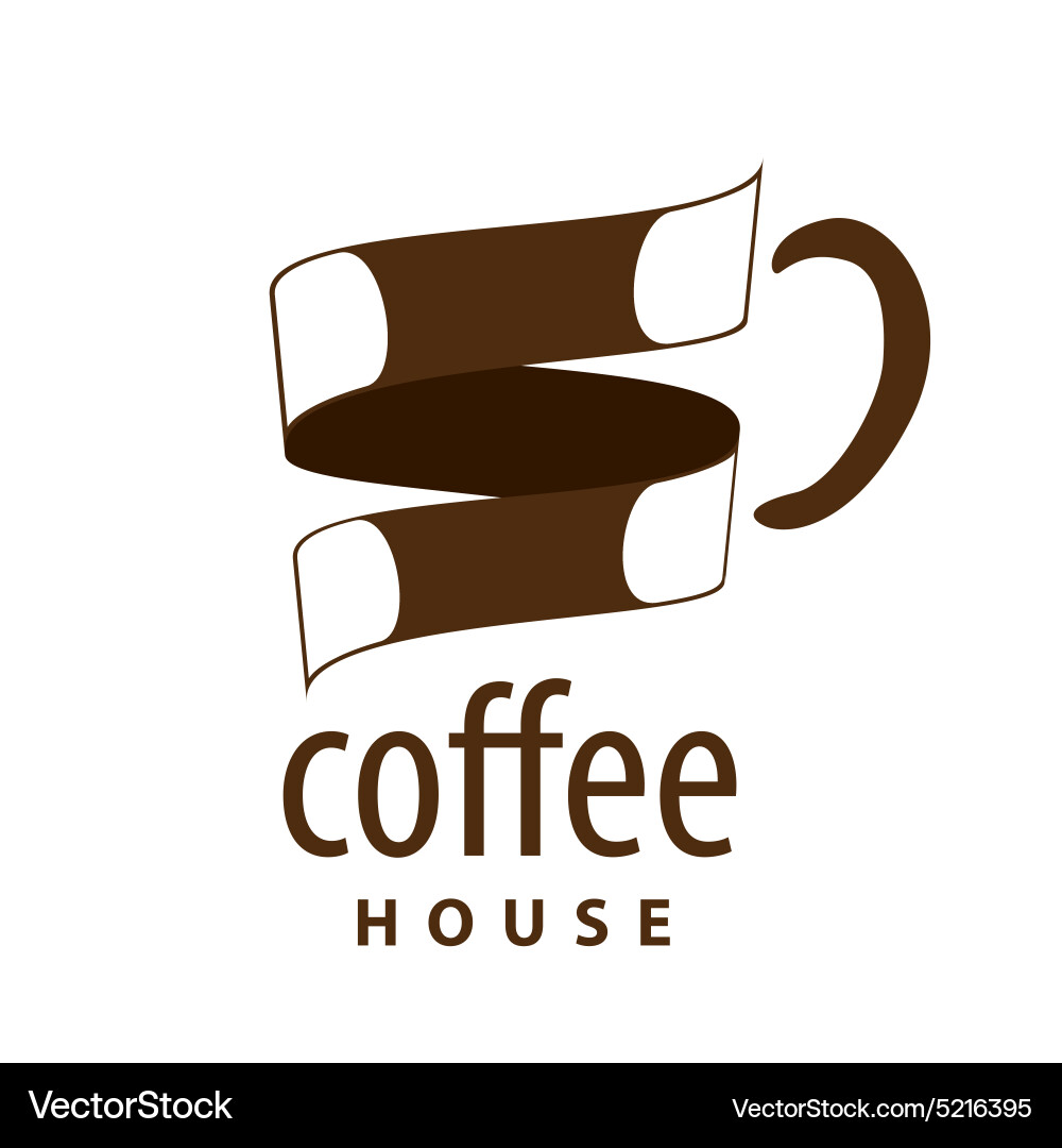 Coffee Ribbon Logo Royalty Free Vector Image - VectorStock