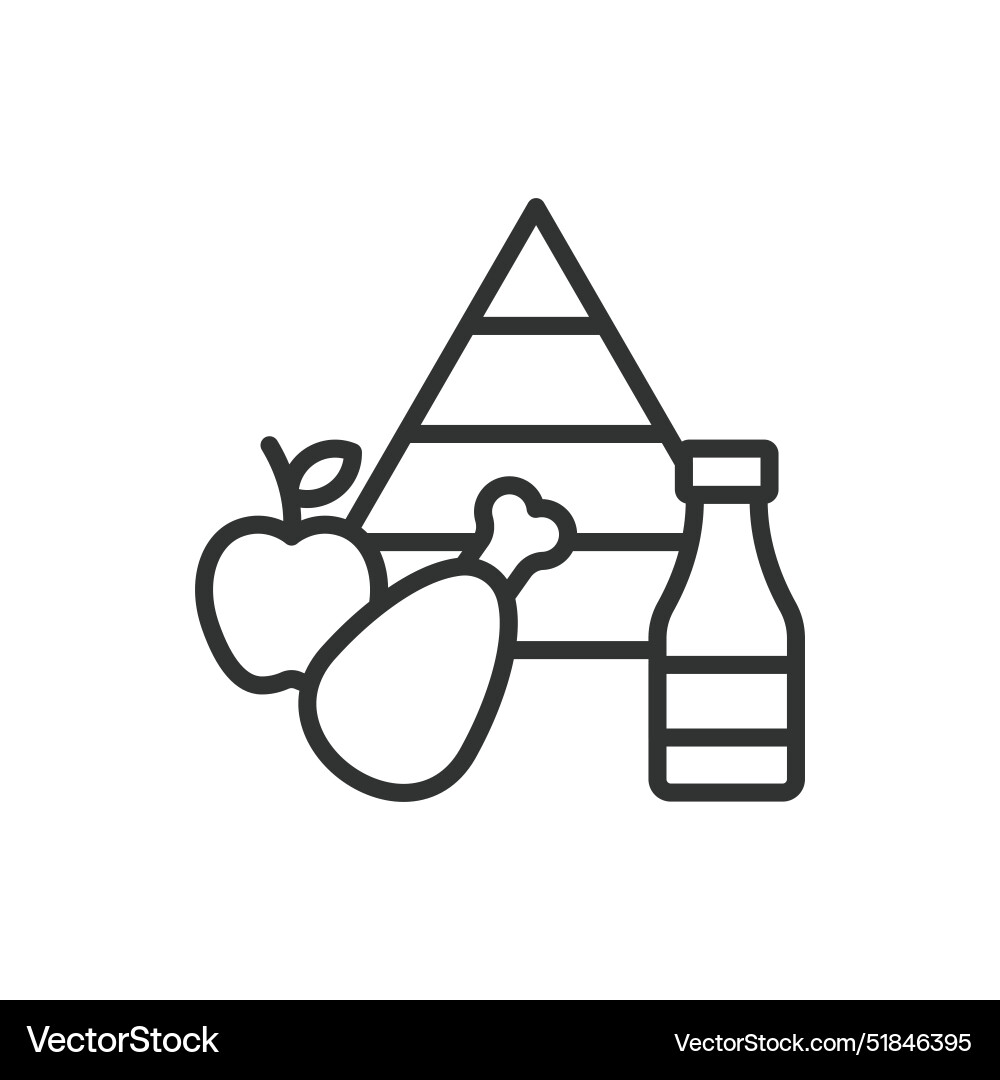 For the theme nutrition in line design Royalty Free Vector