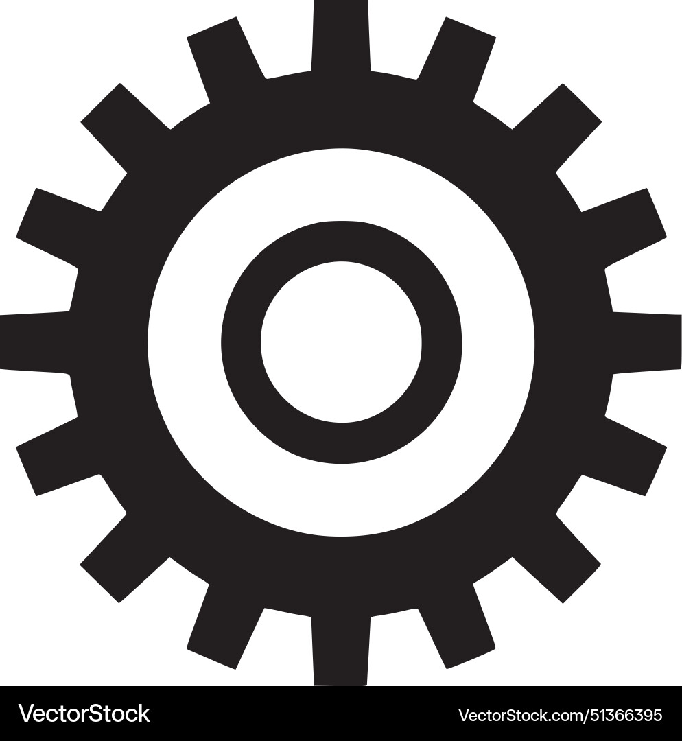 Gear - minimalist and simple silhouette Royalty Free Vector