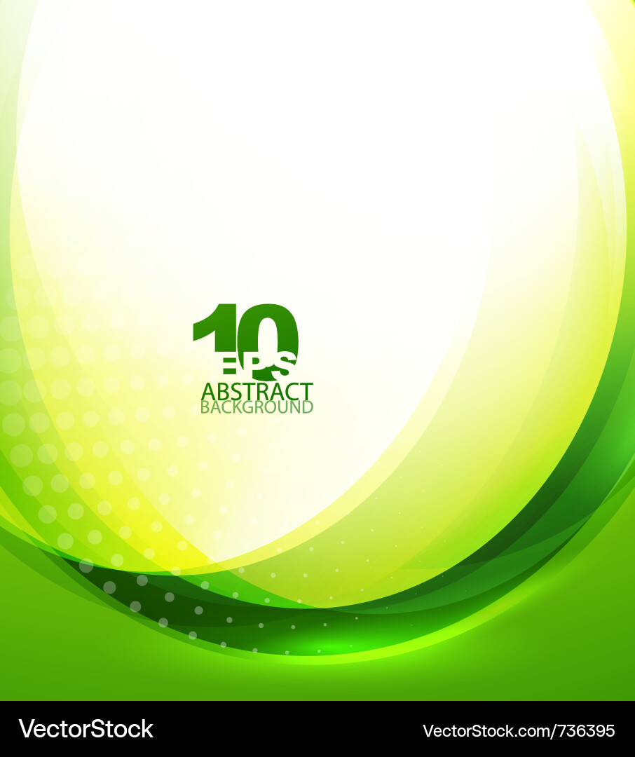 Green wave template Royalty Free Vector Image - VectorStock