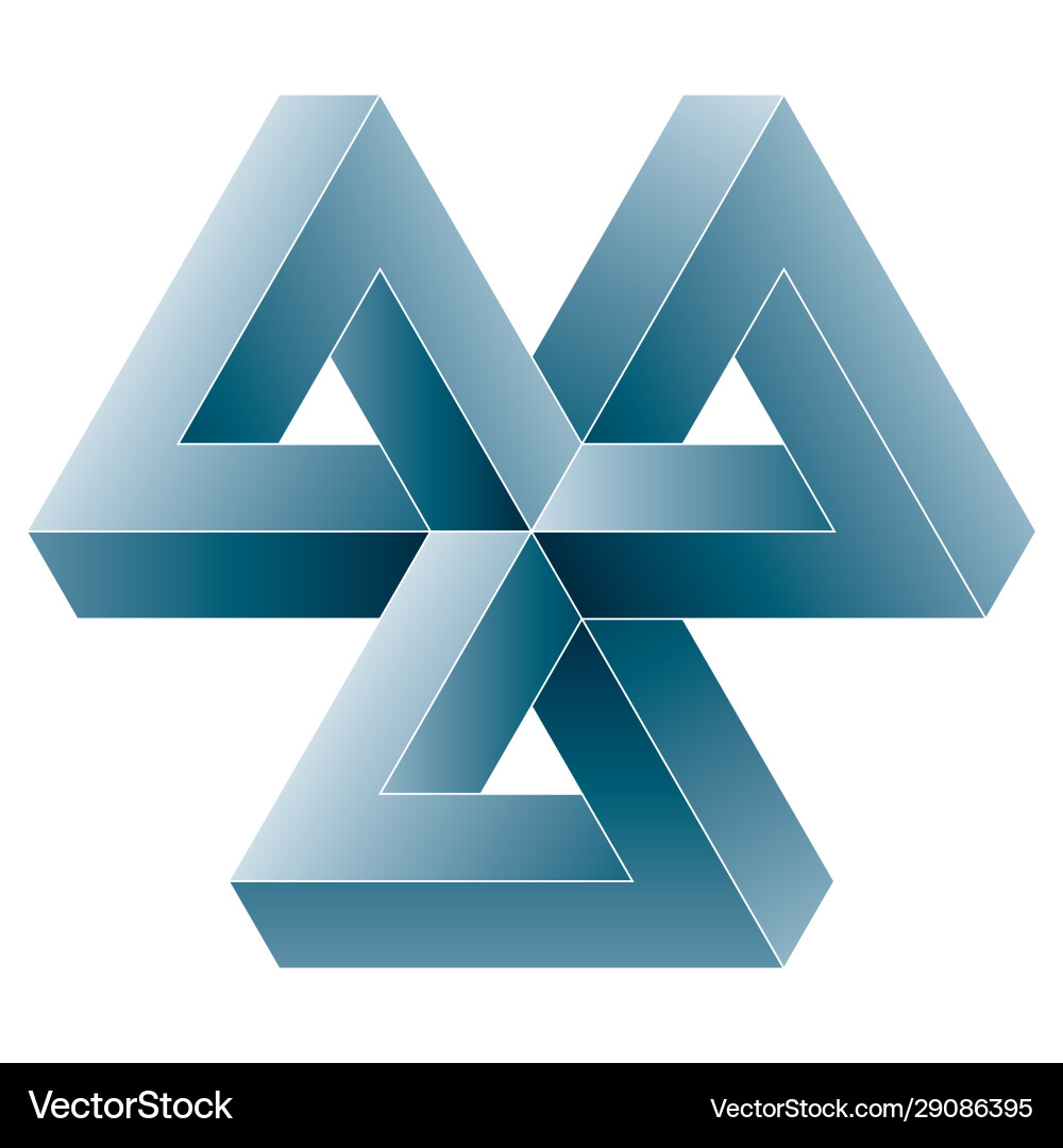 Impossible triangular icon Royalty Free Vector Image