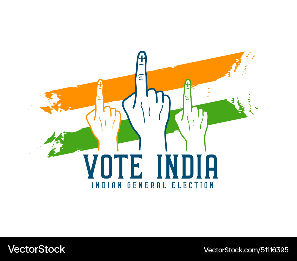 Indian voting day background for social campaign Vector Image