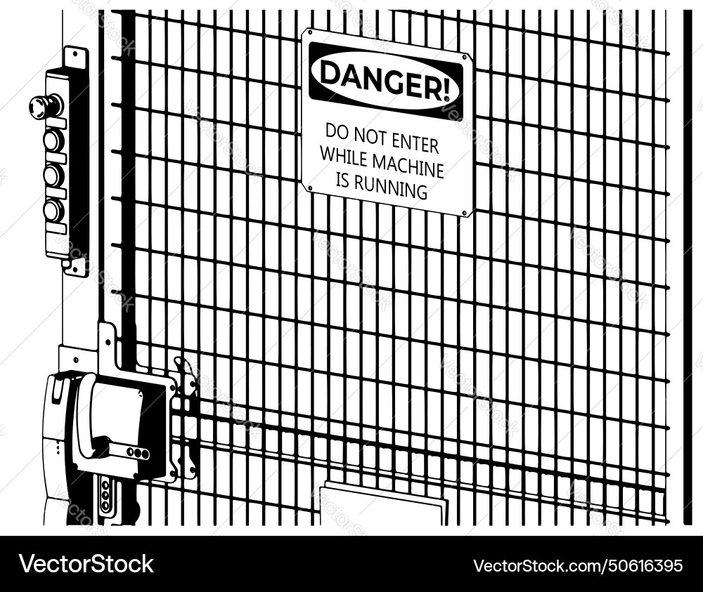 Industrial safety door Royalty Free Vector Image