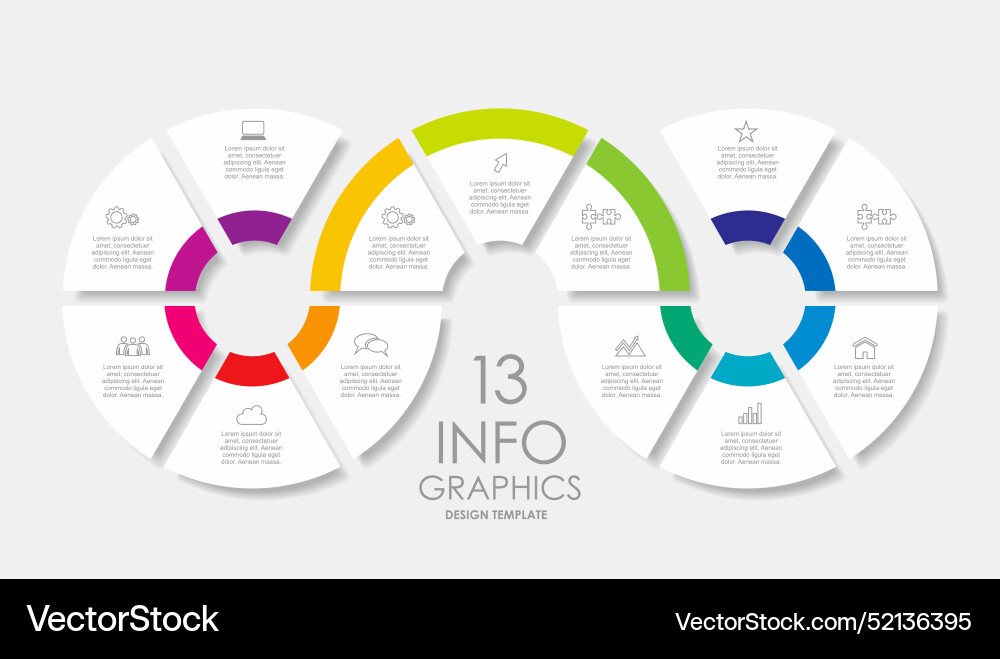 Infographic design template with place Royalty Free Vector