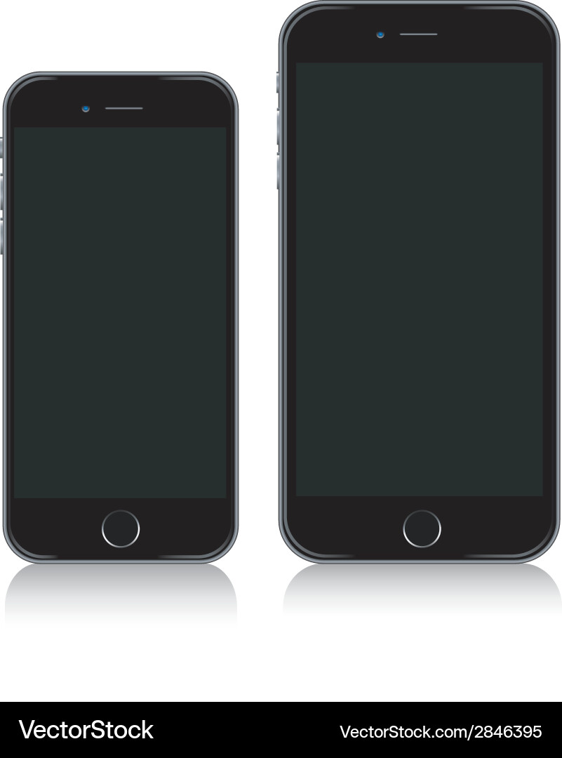 Iphone and plus version Royalty Free Vector Image