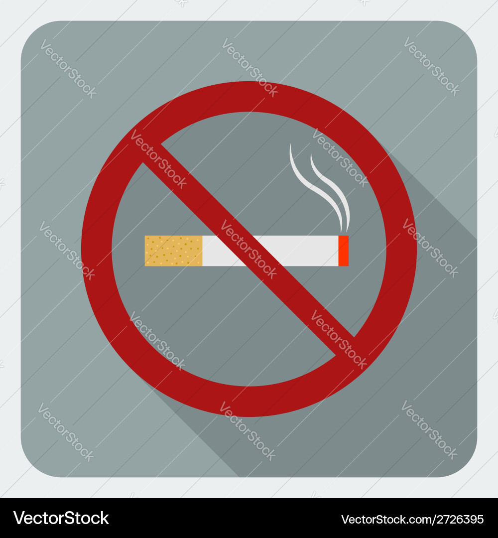 No Smoking Stop Sign Icon Royalty Free Vector Image