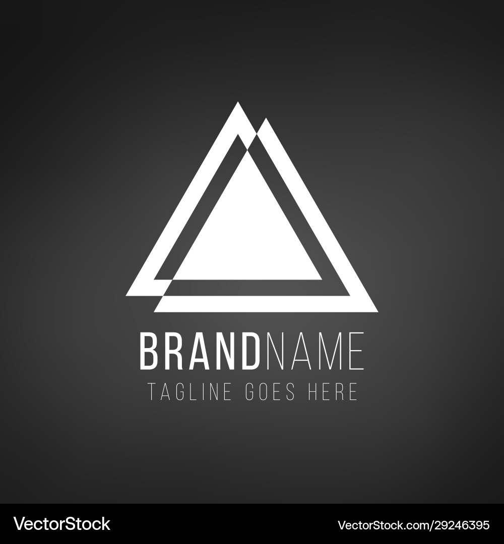 Simple geometric triangle logo design in a modern Vector Image