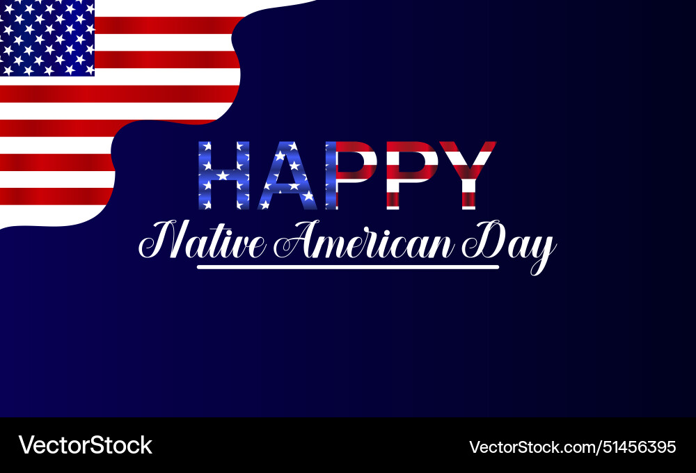 Super happy native american stylish text Vector Image